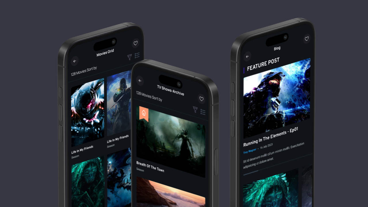 Vimall – React Native CLI Movie & TV Series App Template by thirteendev